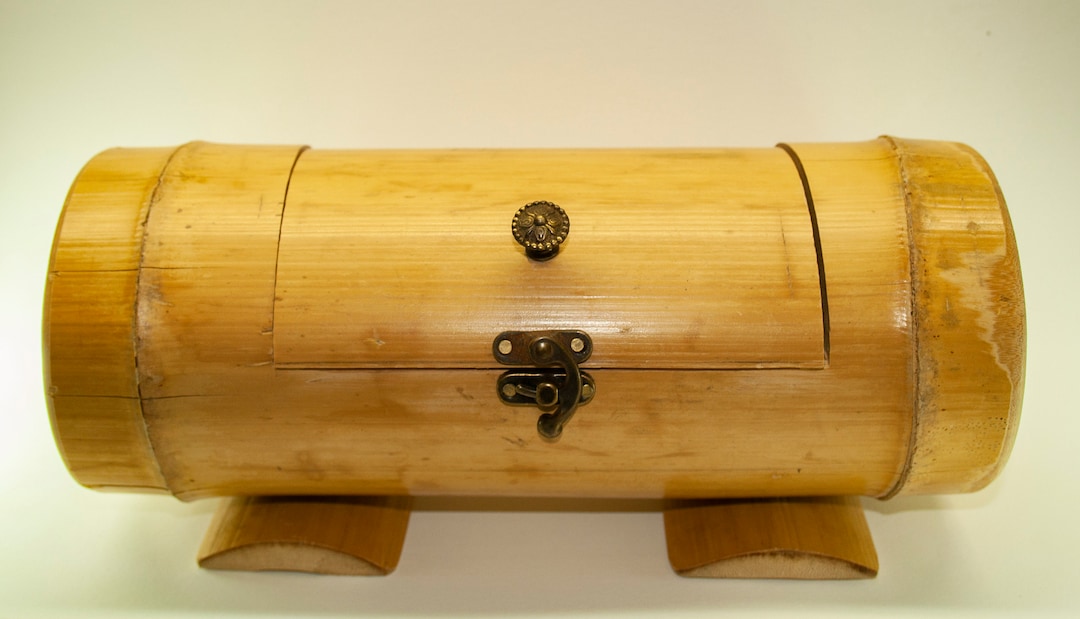 Wooden Jewelry Box, Giant Bamboo, Secret Chest, Crystals, Keychain ...