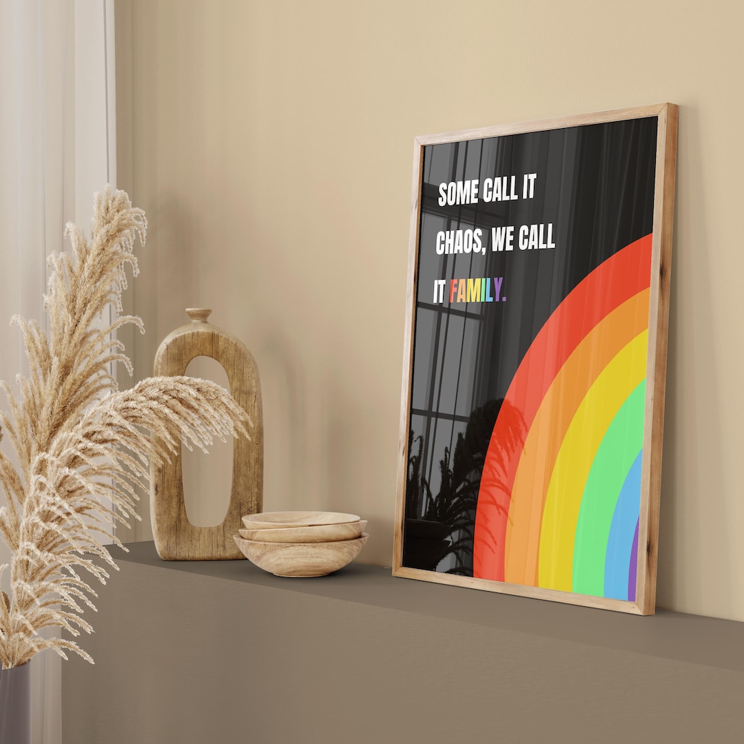 LGBTQ Rainbow Digital Poster, Colorful Art Print, Pride Decor ...