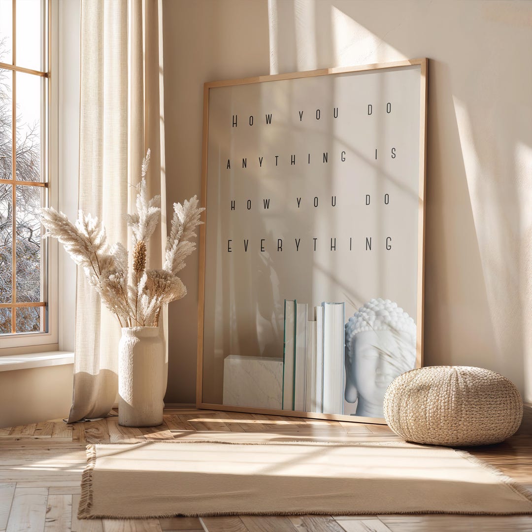 Motivational Quote Trendy Wall Art Print, Uplifting Quote Poster, Zen ...