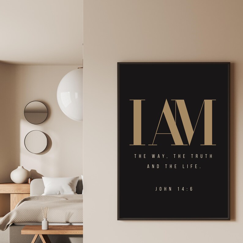 I Am the Way, the Truth, the Life Print - Christian Scripture Art ...