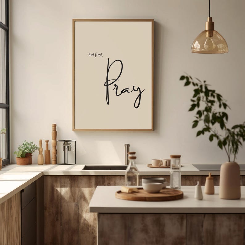 But First Pray Bible Scripture, Christian Wall Art, (digital Download ...