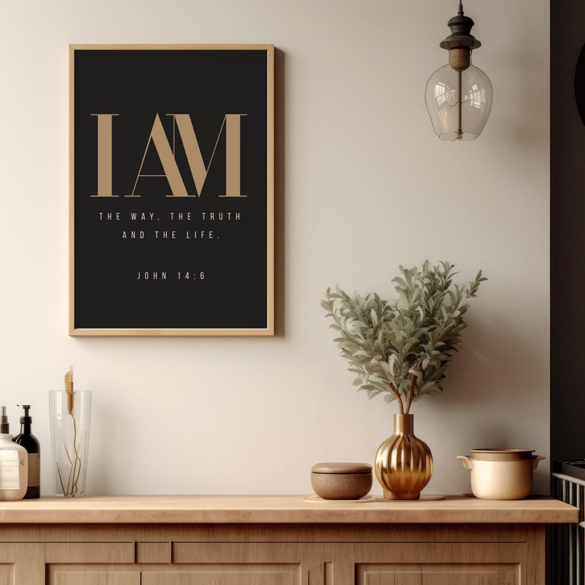 I Am the Way, the Truth, the Life Print - Christian Scripture Art ...