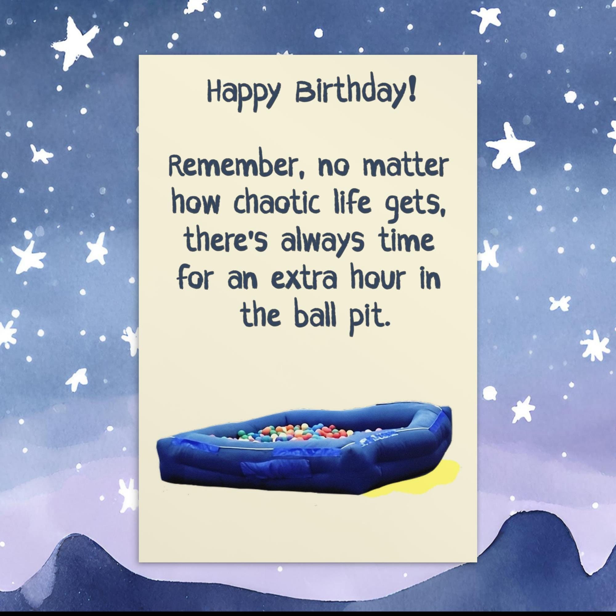 Dashcon Ball Pit Happy Birthday Card, Postcard, Letter | Personalized ...