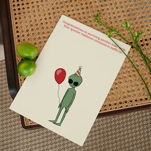 Happy Birthday Alien Card, Postcard, Letter | Personalized Card ...