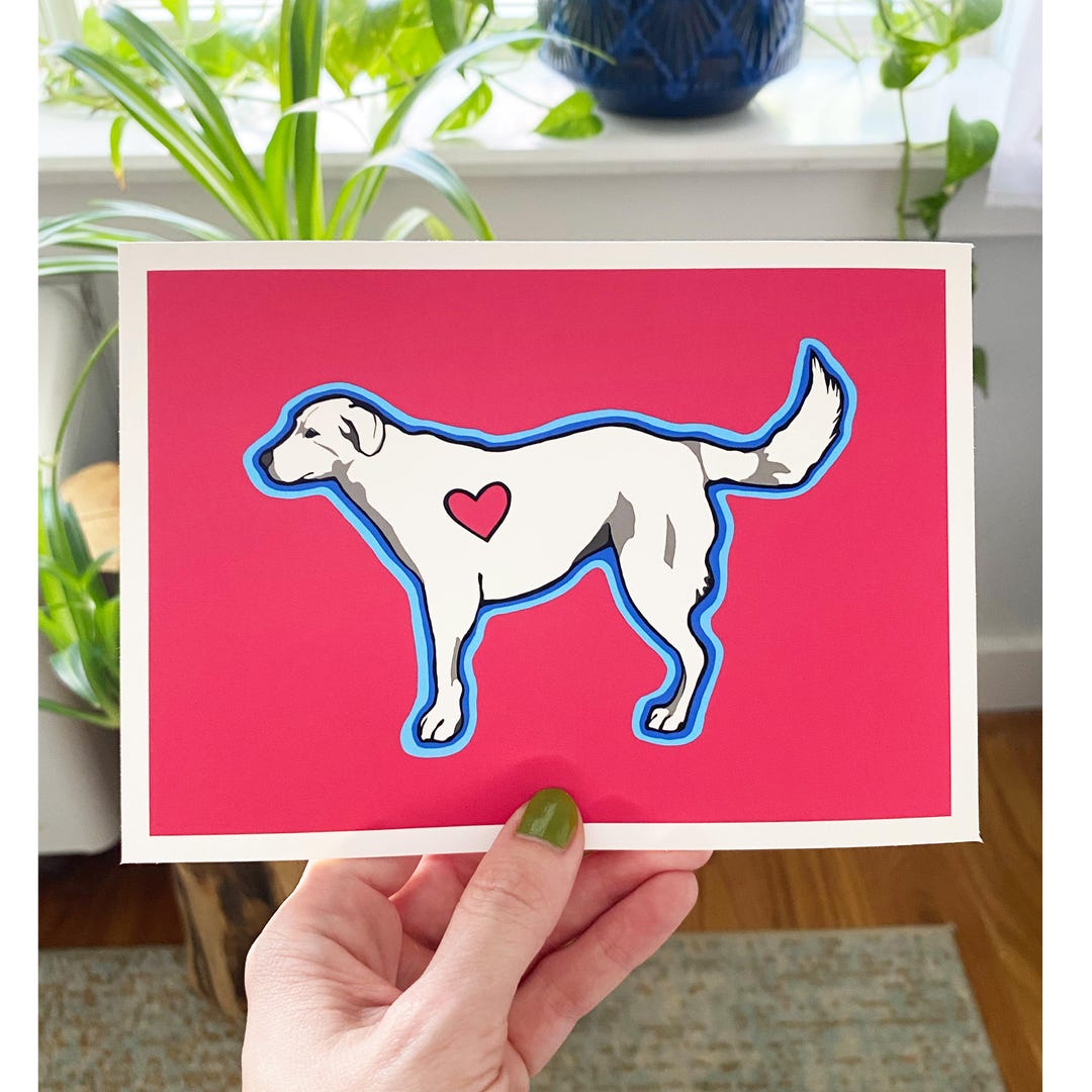 Hercules Dog Art Print: Dog Love Great Pyrenees Happy Joyful Big White ...