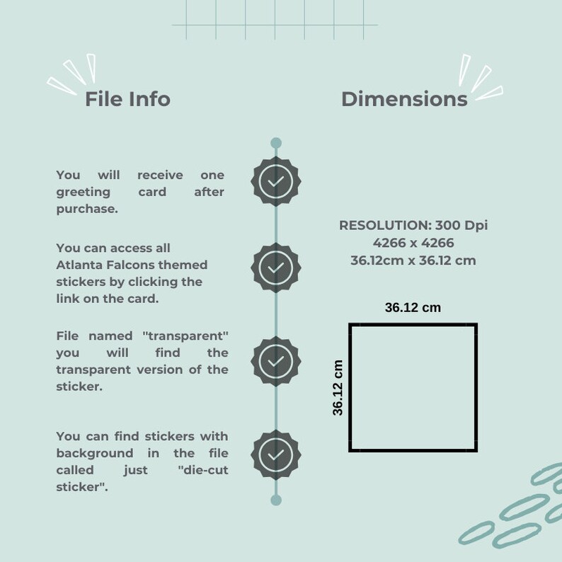 6-pack Sticker Atlanta Falcons Stickers Digital Decal Printable ...