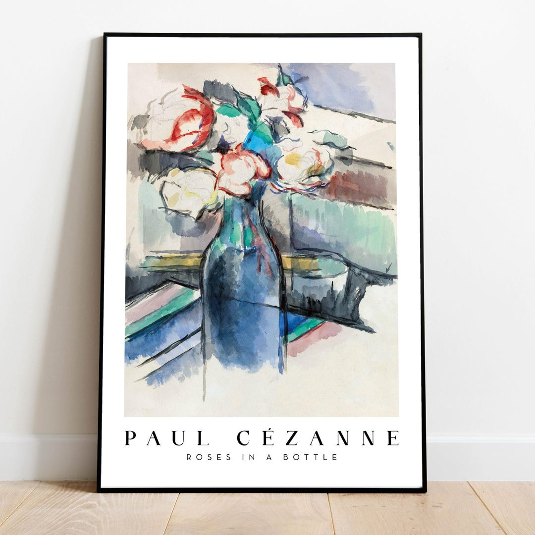 Paul Cézanne "roses in a Bottle", Wall Art, Instant Download, Perfect ...