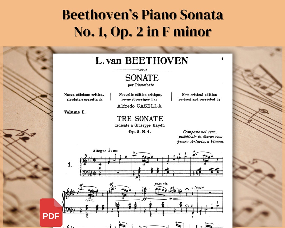 Beethoven Sonata, Beethoven Music Sheets, Piano Sheet Music, Ludwig Van ...