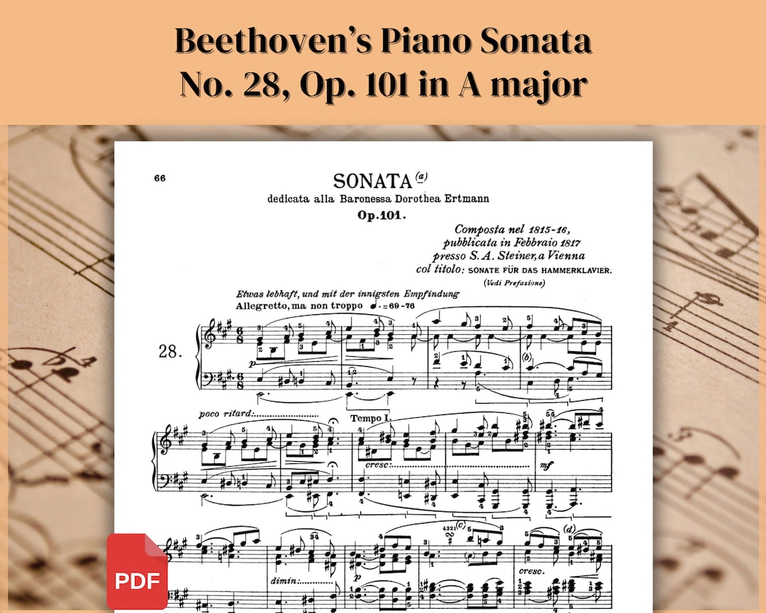 Beethoven Sonata No. 28, Ludwig Van Beethoven, Beethoven Music Sheets ...