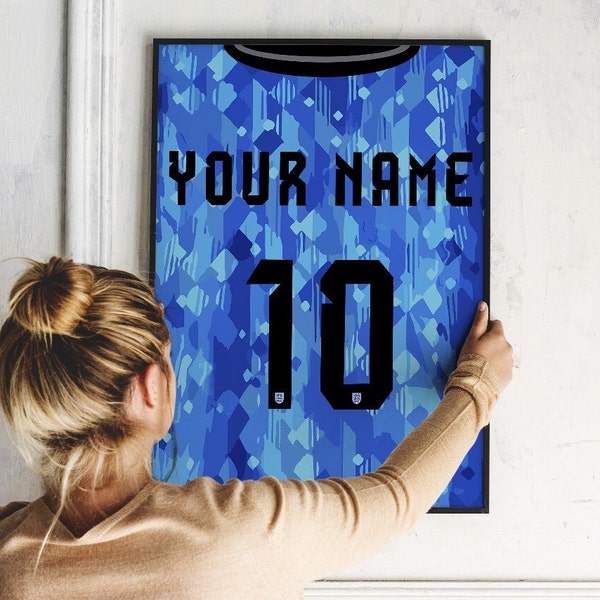 Football Kit Name and Number Prints - Etsy