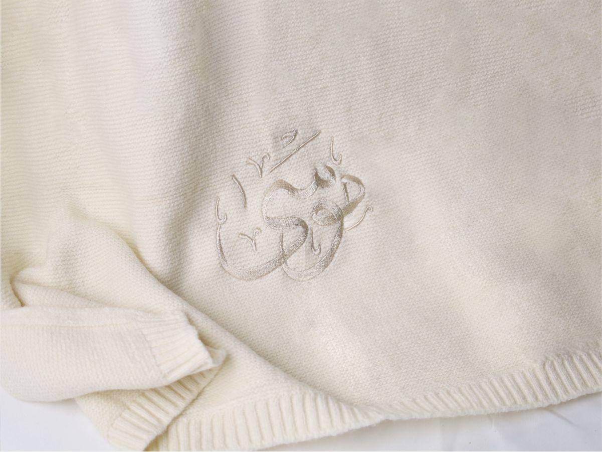 Personalized Arabic Calligraphy Baby Blanket, Embroidered Islamic Name ...