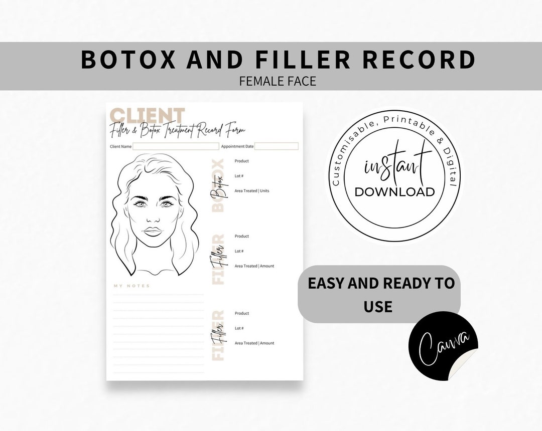 Botox and Filler Consent Form, Botox Consent Form, Nurse Injector ...
