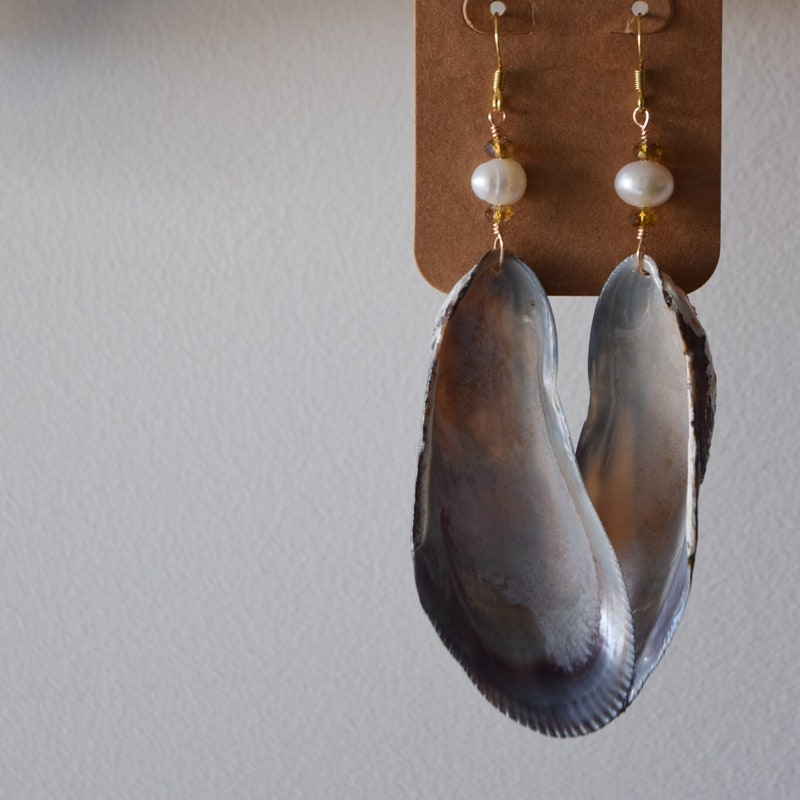 Mussel Shell Earring - Etsy