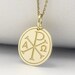 Gold Plated Chi Rho Cross Pendant, Cross Necklace, Greek Orthodox ...