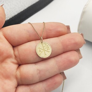 Gold Plated Chi Rho Cross Pendant, Cross Necklace, Greek Orthodox ...
