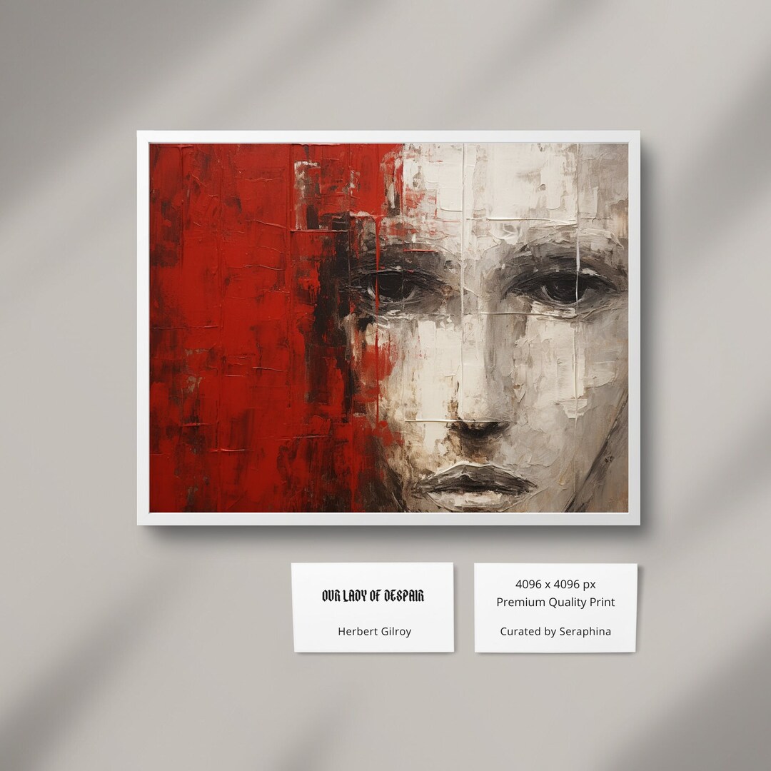 Medieval Wall Art Gothic Woman Print | Our Lady of Despair | Herbert ...