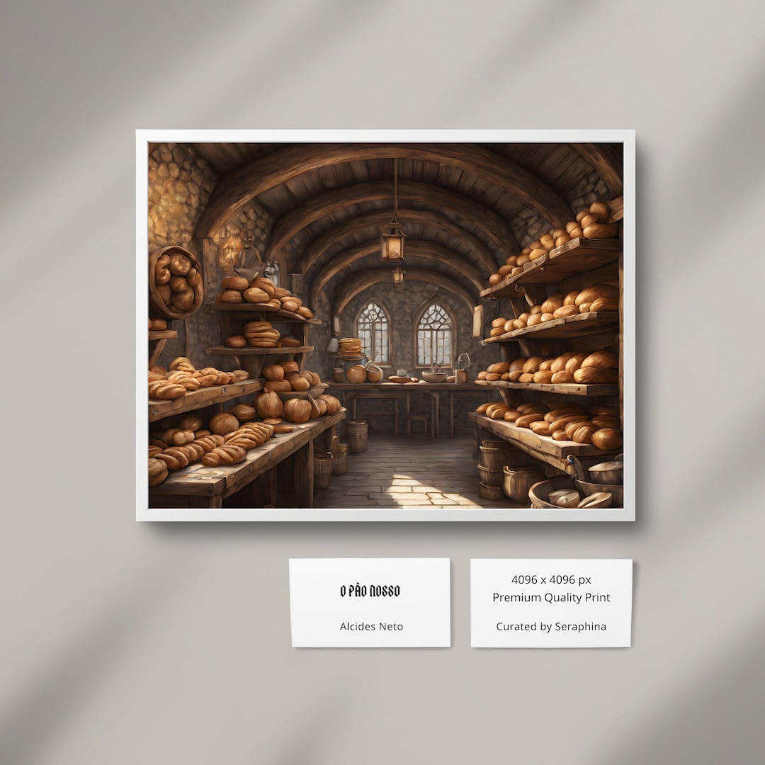 Medieval Bakery Painting | O Pão Nosso (our Bread) | Alcides Neto ...