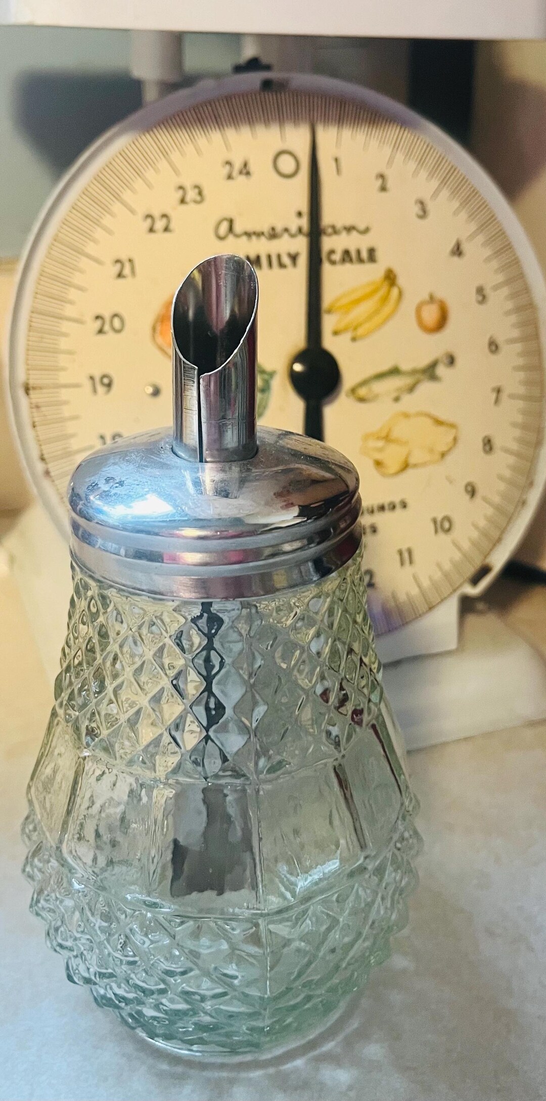 Vintage Diamond Cut Diner Sugar Dispenser - Etsy