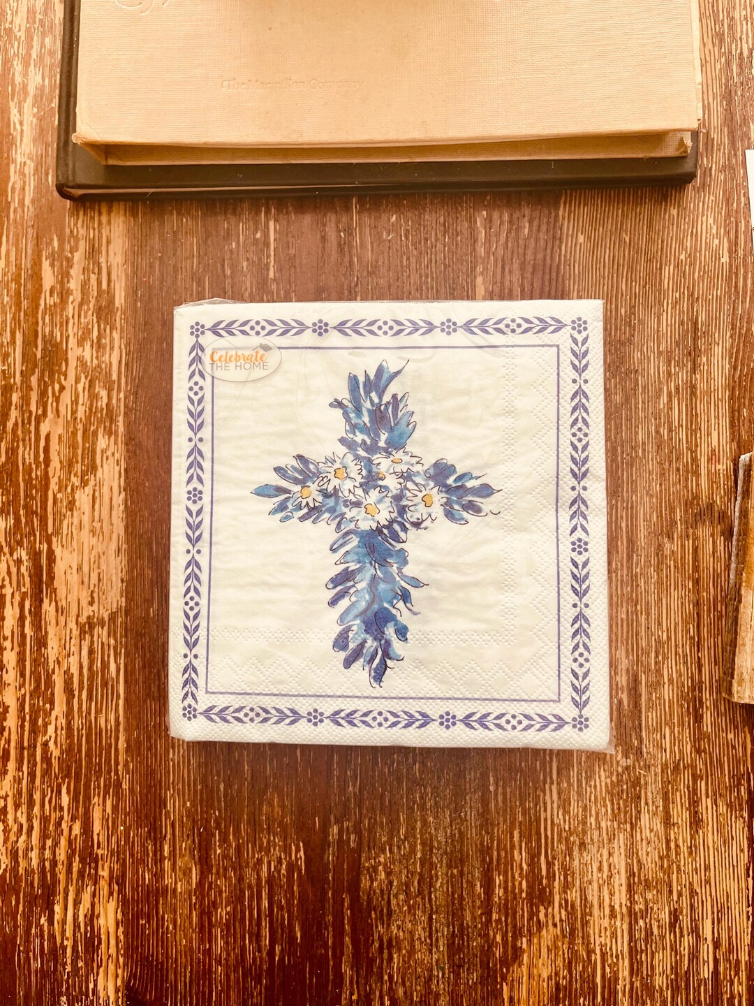 10 Blue and White Cross Napkins for Decoupage or Crafts - Etsy