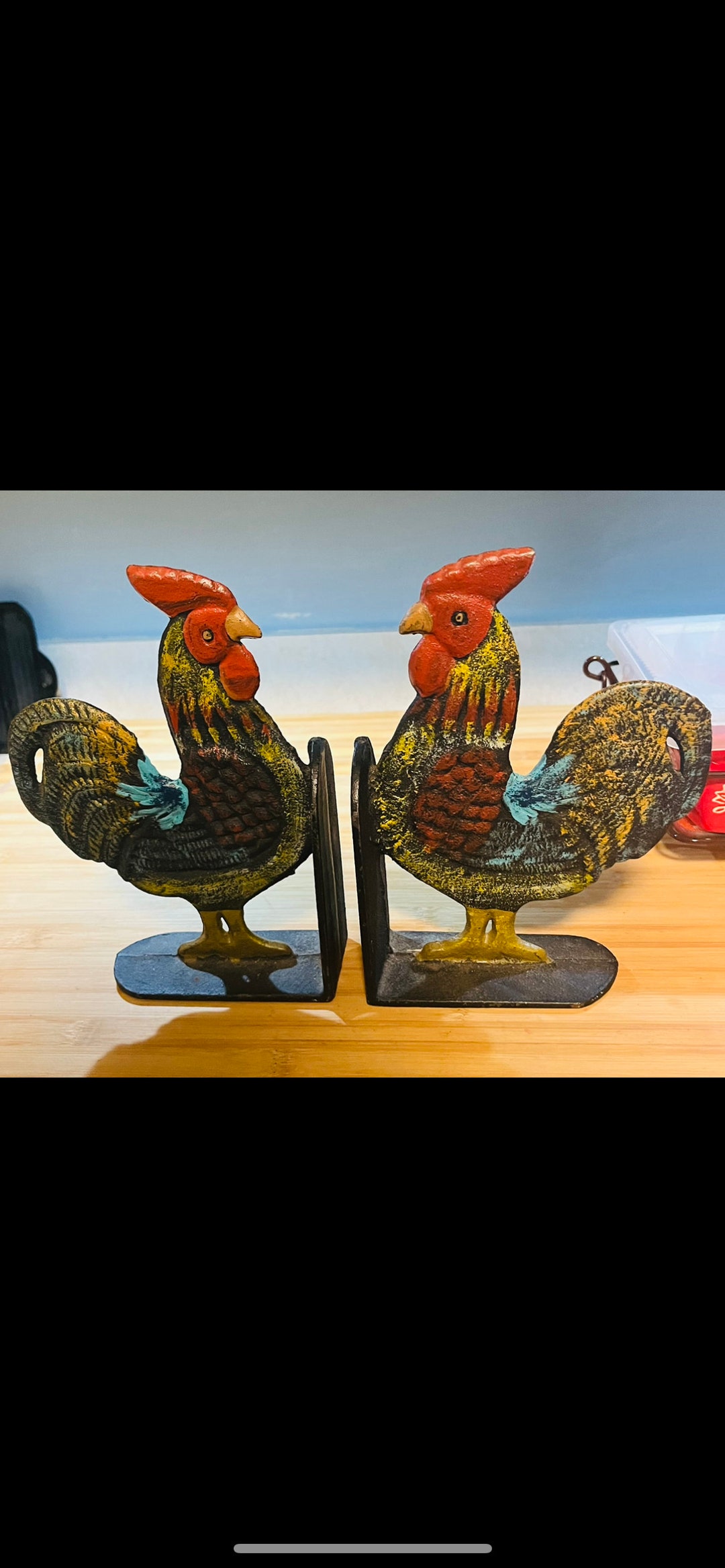 Heavy Duty, Vintage Cast Iron Rooster Book Ends or Door Stops - Etsy