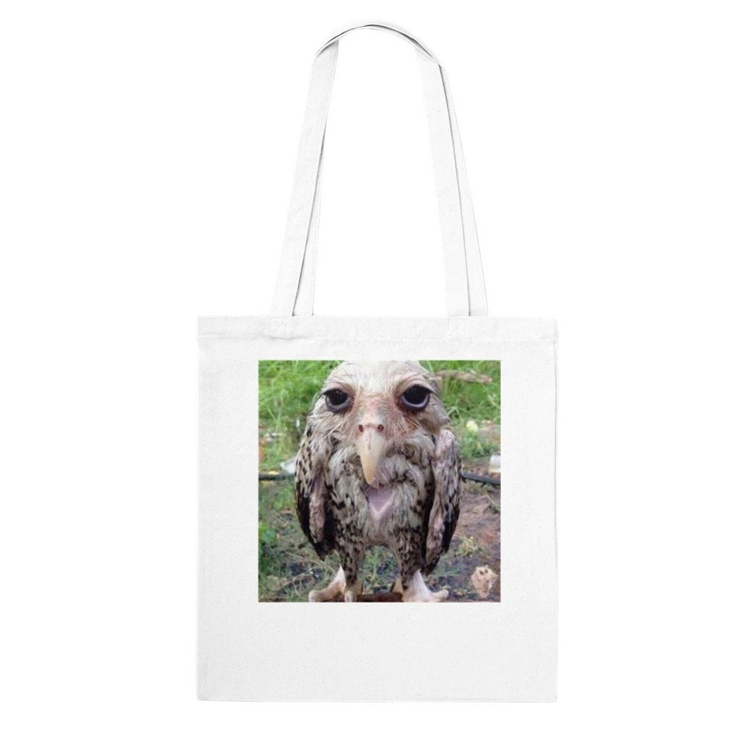 Goofy Ahh Ugly Owl Tote Bag Funny Bag Funny Meme Bag Ugly Owl Meme Bag ...