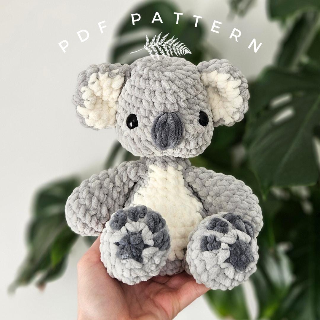 Kip Koala - PDF Crochet Pattern - LOW SEW Koala Bear Plushie / Stuffie ...
