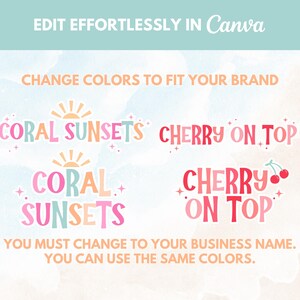 Editable Logo in Colorful Bright Colors Aesthetic Logo Design ...