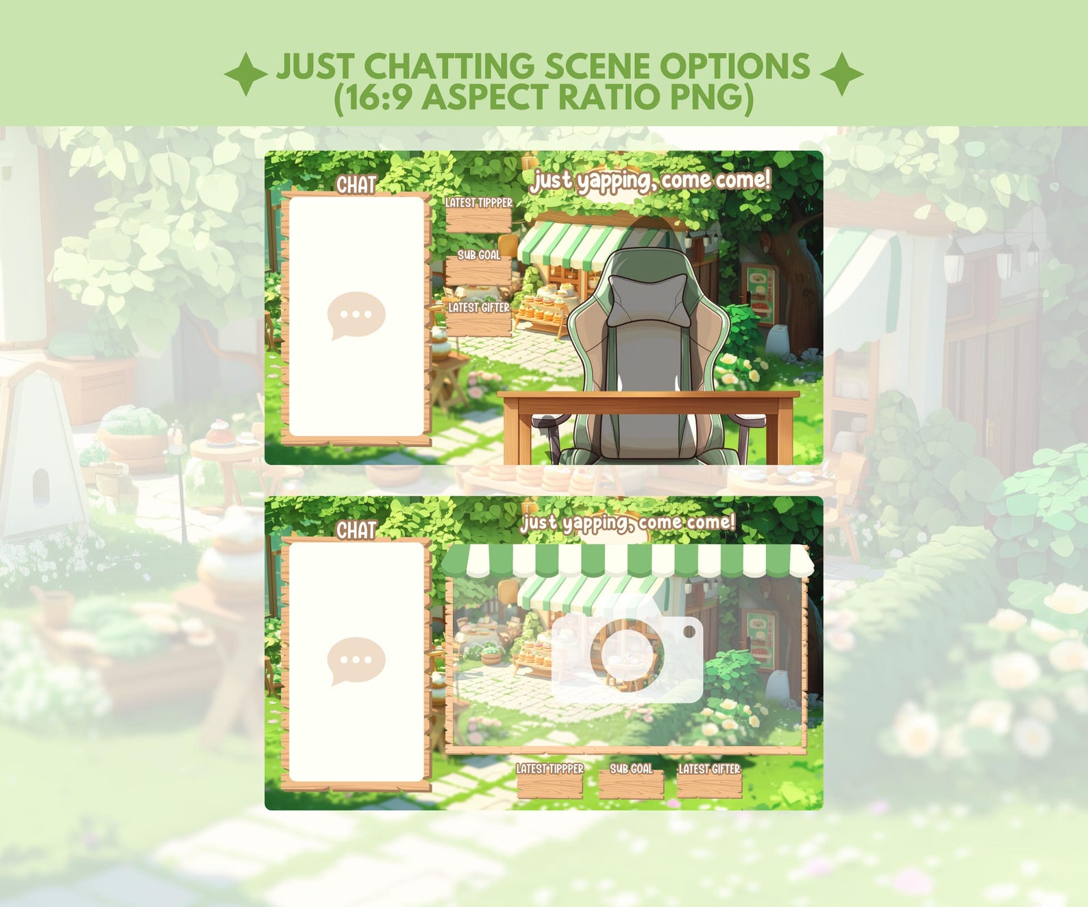 Custom Cottagecore Bundle Cozy Stream Vtuber Background Cafe Stream ...