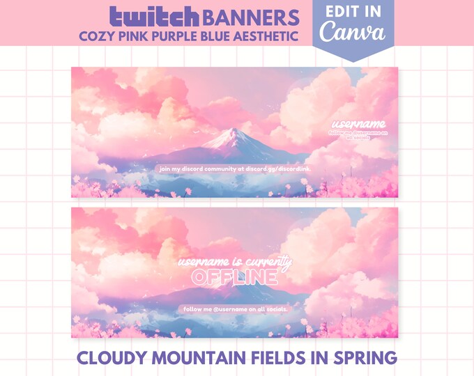Japandi Anime Twitch Banner, Twitch Stream Banner, Lofi Light Stream ...