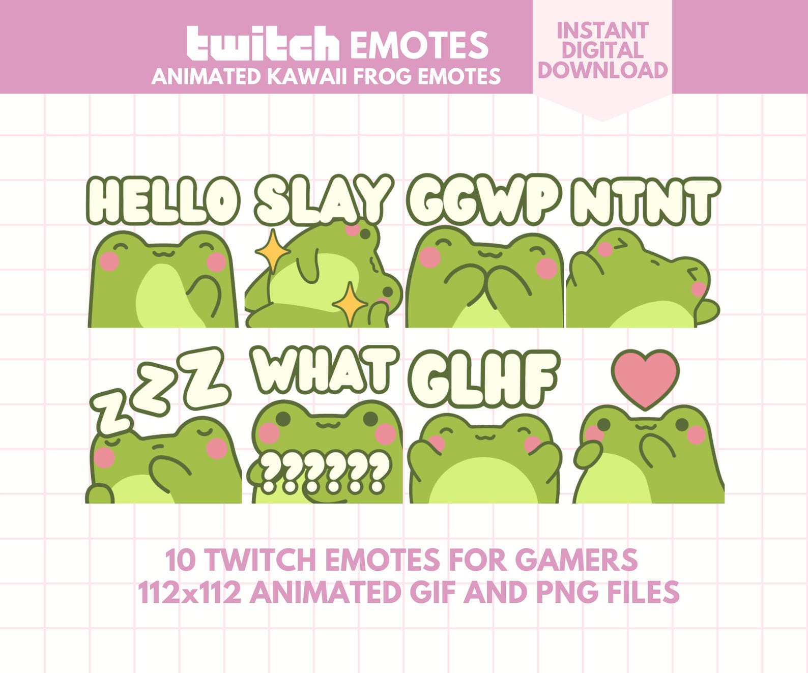 Animated Twitch Emotes Frog Toad Discord Server Emotes Vtuber Twitch ...