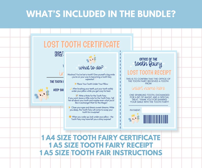 Editable Tooth Fairy Certificate, Tooth Fairy Printable, First Tooth ...