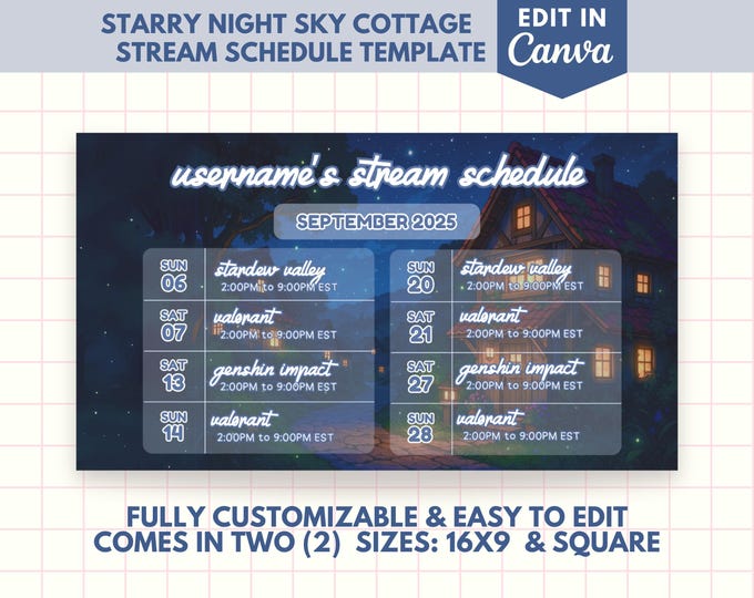 Blue Twitch Banner / Star Twitch Banner / Stream Assets / Streamer ...