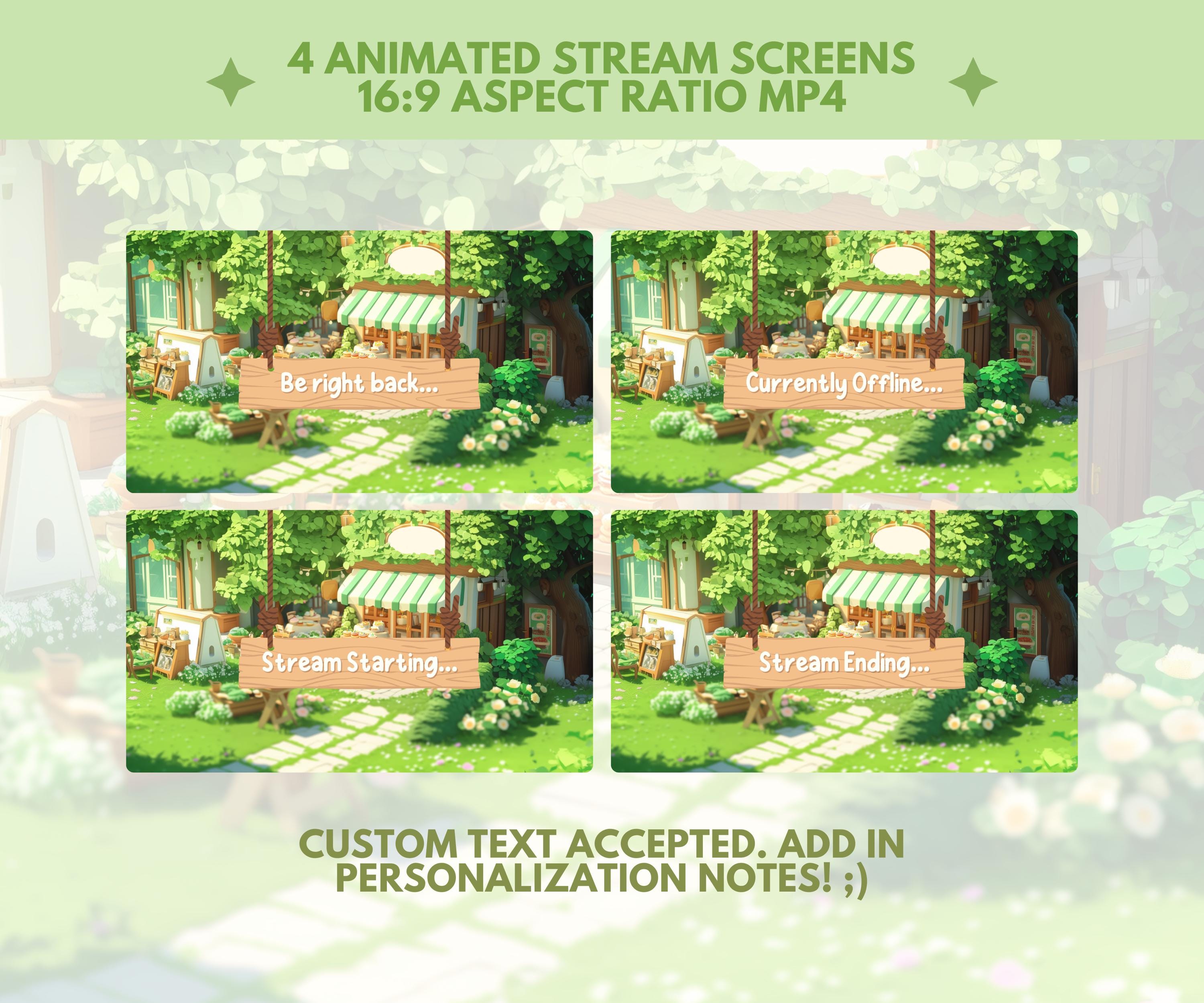 Custom Cottagecore Bundle Cozy Stream Vtuber Background Cafe Stream ...