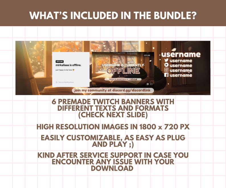 Vtuber Twitch Banner Background Cats Banner Template Cottagecore ...