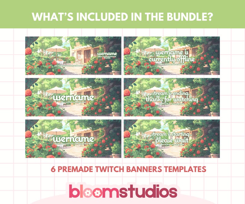 Ghibli Studio Cottagecore Twitch Banner Vtuber Header Editable ...