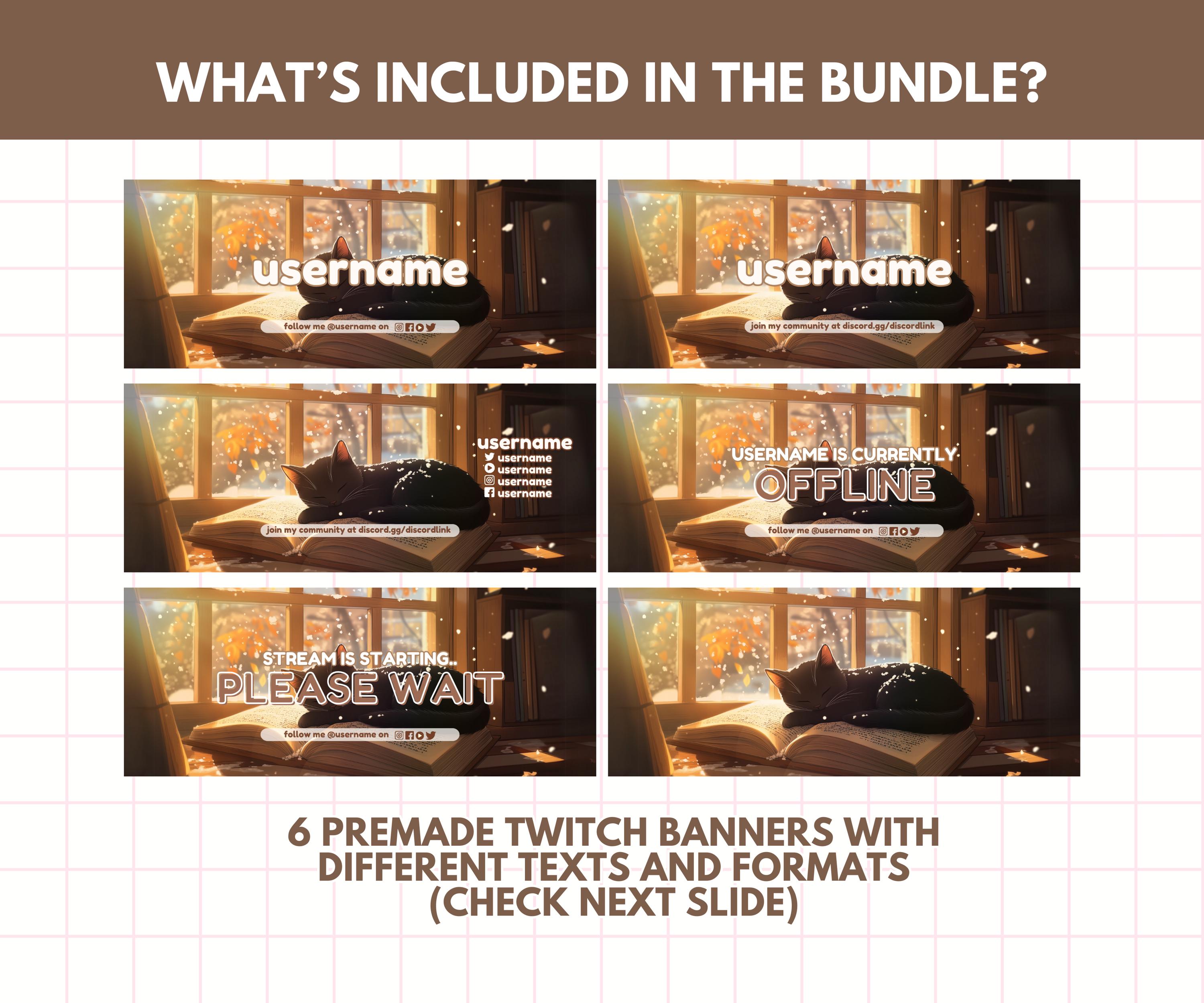 Vtuber Twitch Banner Background Cats Banner Template Cottagecore ...