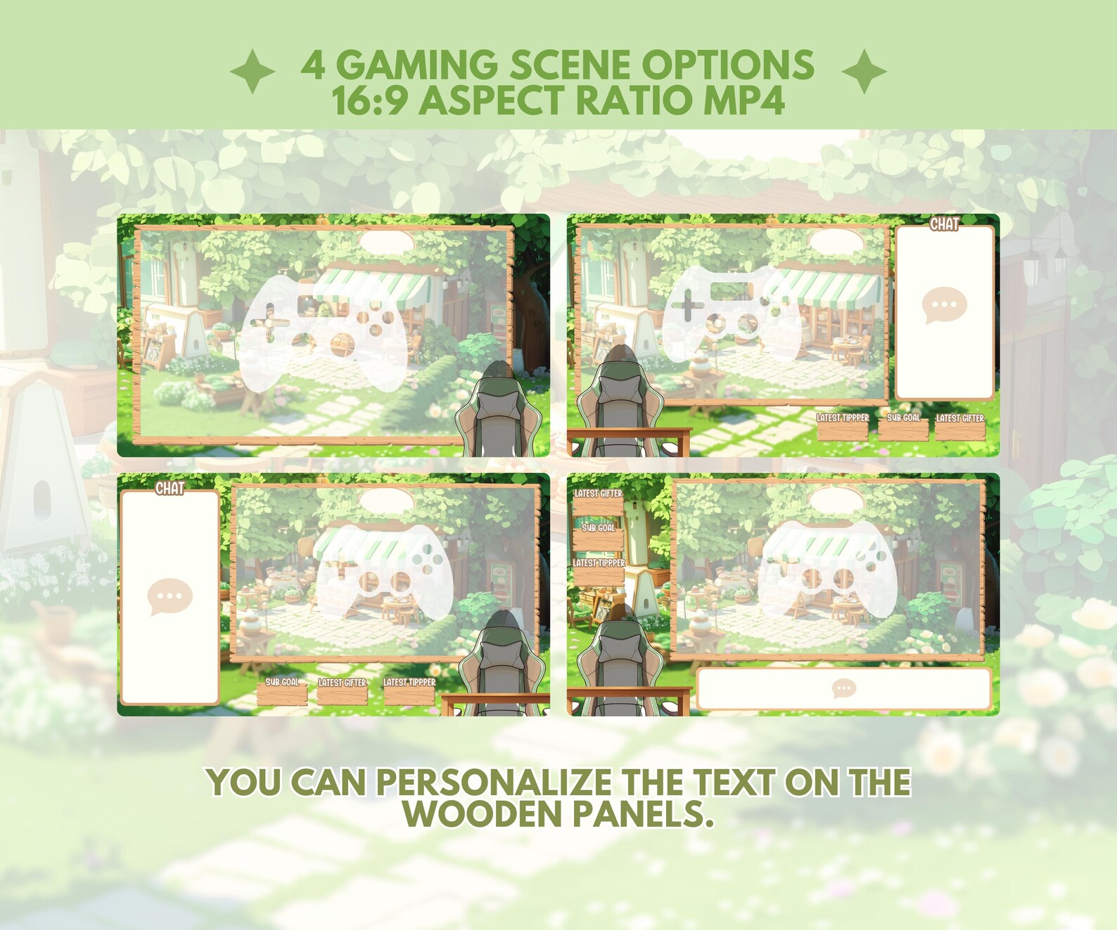Custom Cottagecore Bundle Cozy Stream Vtuber Background Cafe Stream ...