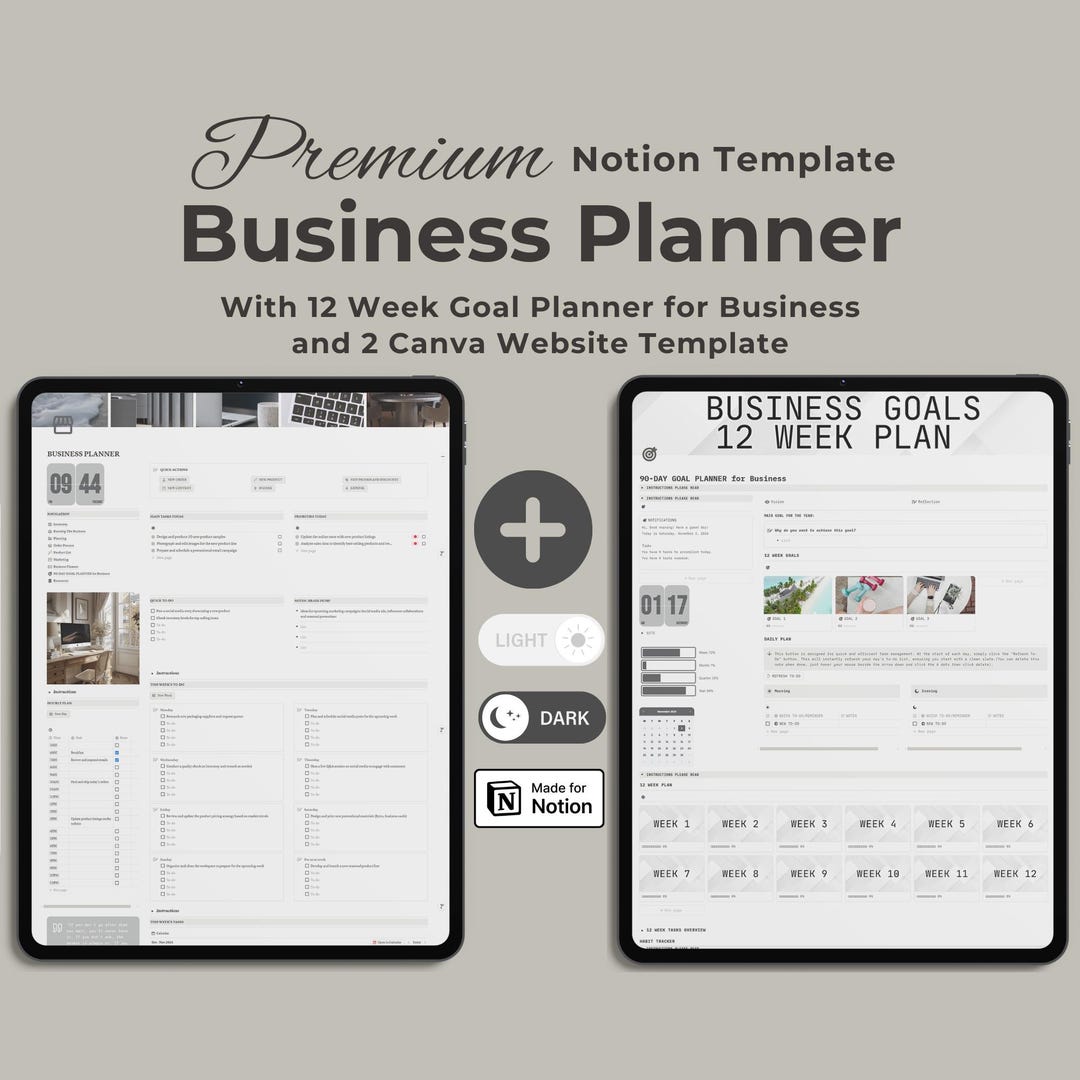 Notion Template Business Planner, Business Owner Business Dashboard ...