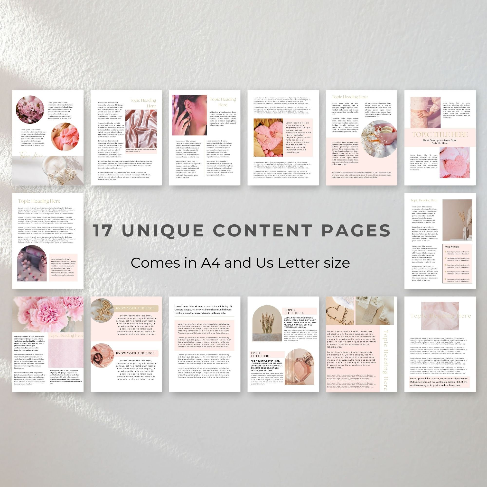 Ebook Template Canva Pink Ebook Cover Workbook Template Canva Course ...