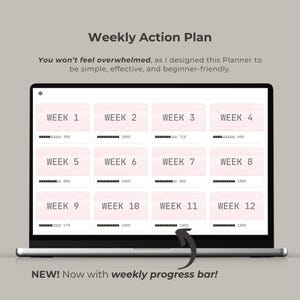 12 Week Goal Planner Notion Template Productivity Goal Tracker ...
