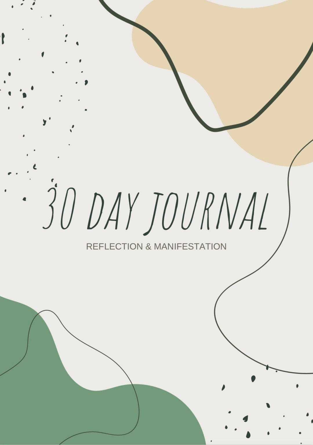 Digital 30 Day Journal, Printable PDF, Wellness Planner, Manifestation ...