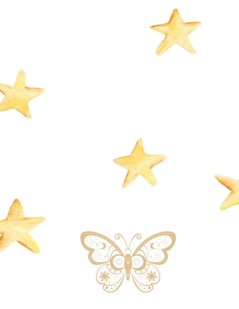 Celestial Moon & Stars Stationary Set (PNG Digital Download) - Etsy
