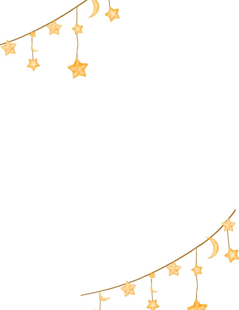 Celestial Moon & Stars Stationary Set (PNG Digital Download) - Etsy