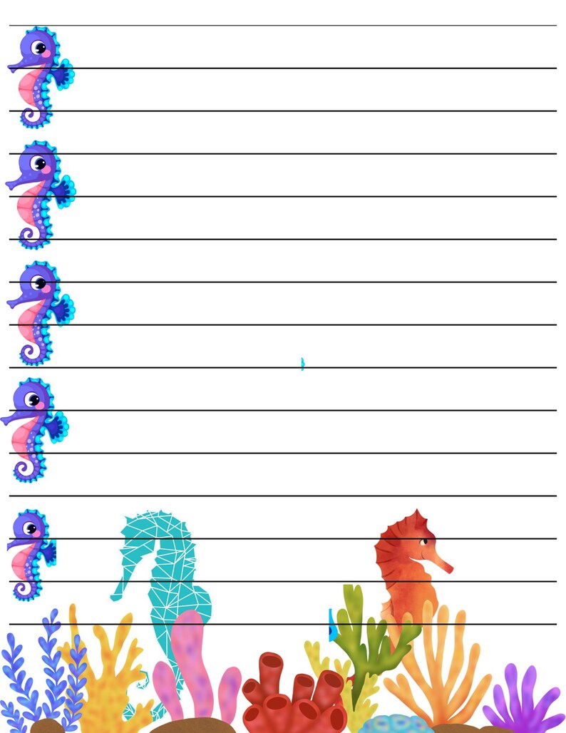 Under the Sea Stationery Set (digital Download) - Etsy