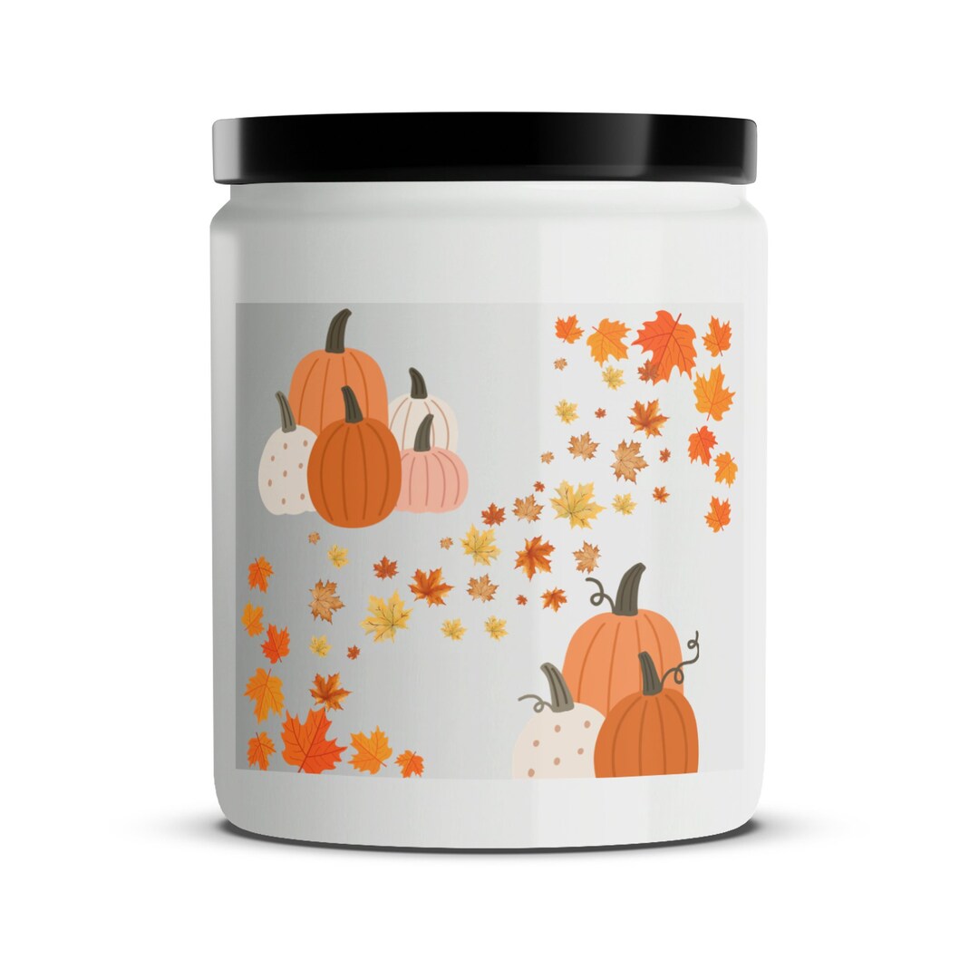 Fall Harvest Pumpkin Candle, Autumn Leaves Scented Candle, Cozy Autumn ...