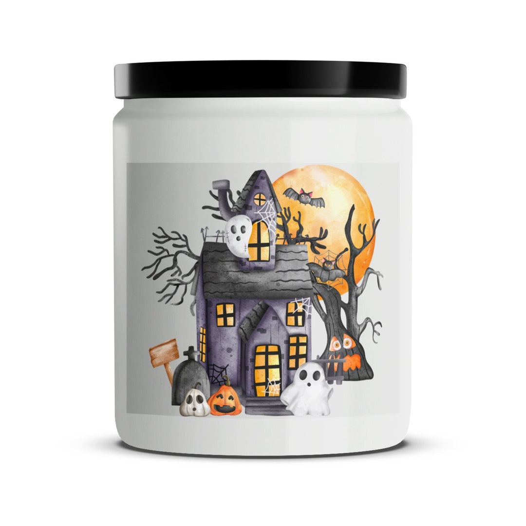 Spooky Haunted House Candle, Halloween Decor Candle, Ghost Pumpkin ...
