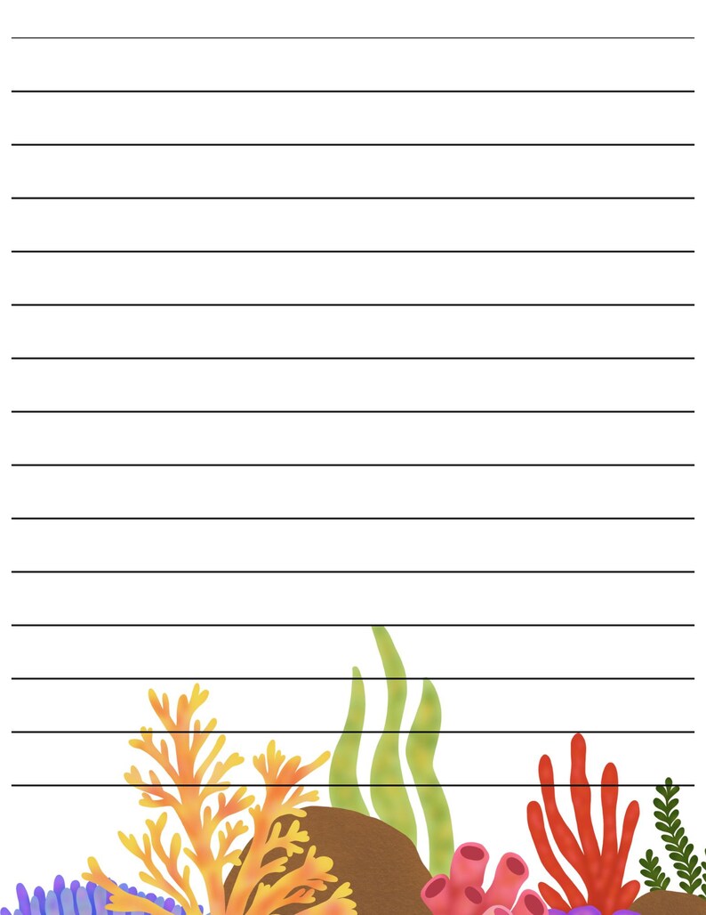 Under the Sea Stationery Set (digital Download) - Etsy