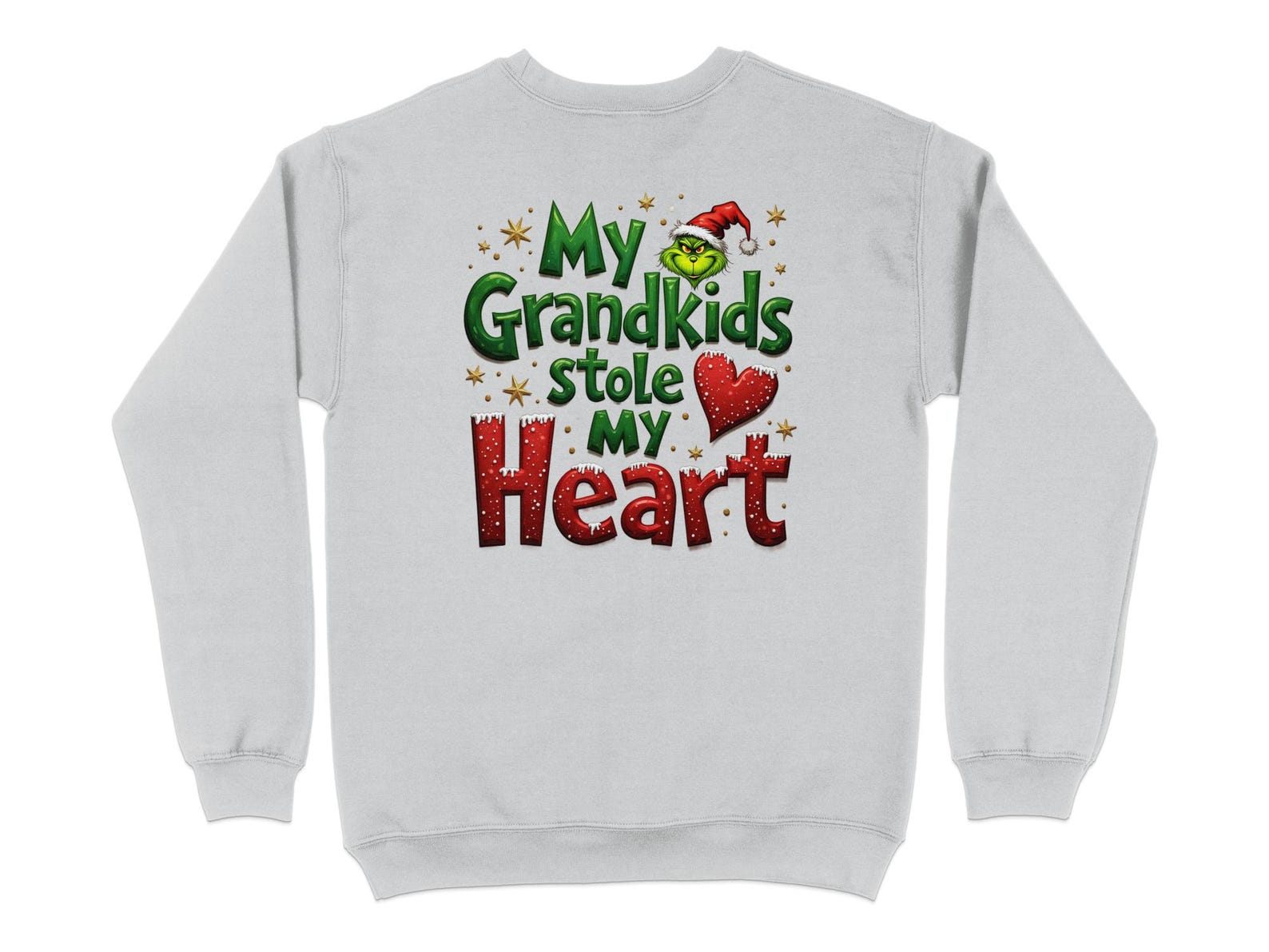 Funny Grinch Santa Grandpa Christmas Sweatshirt - Holiday Family ...