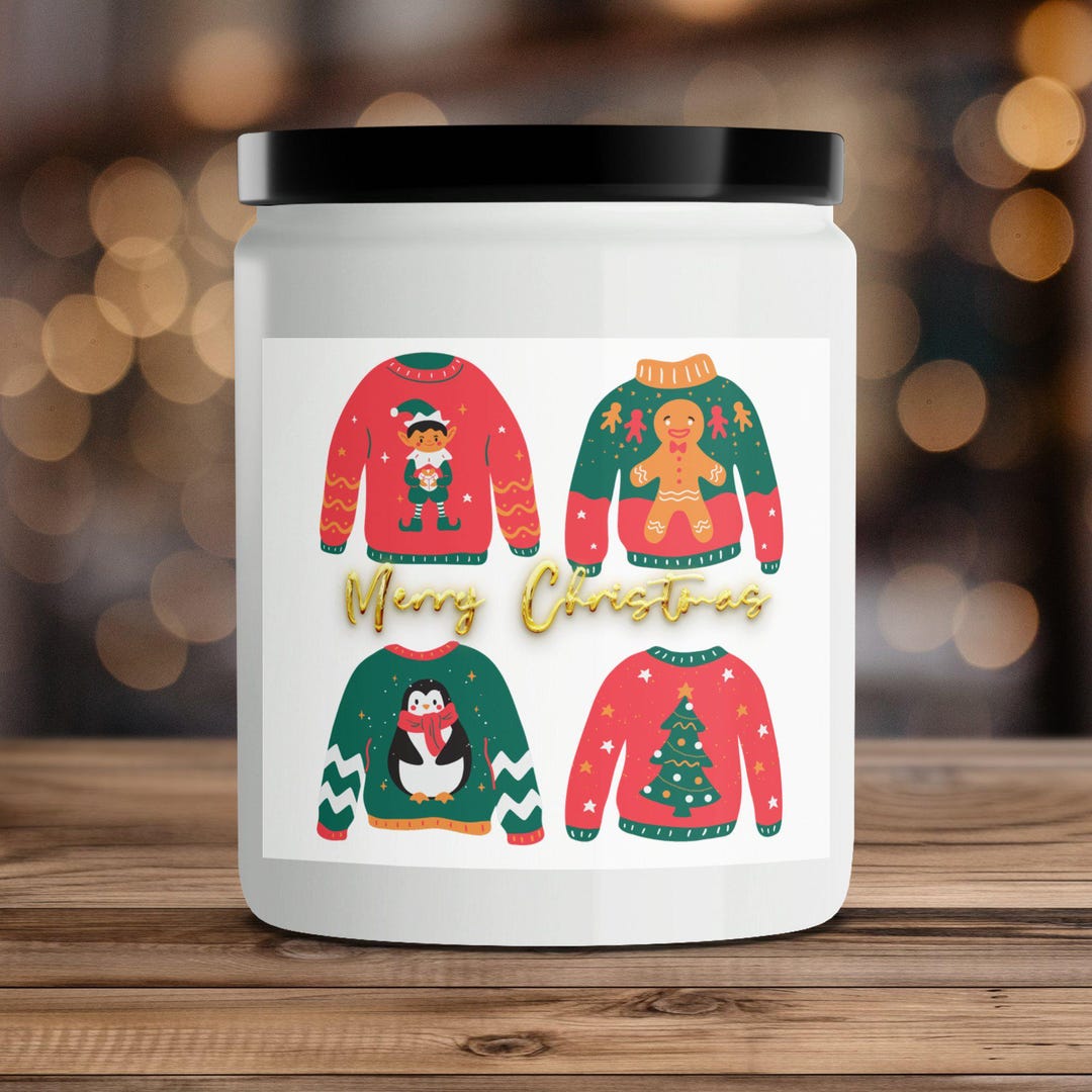 Christmas Candle, Holiday Decor Candles, Christmas Sweater Candle ...