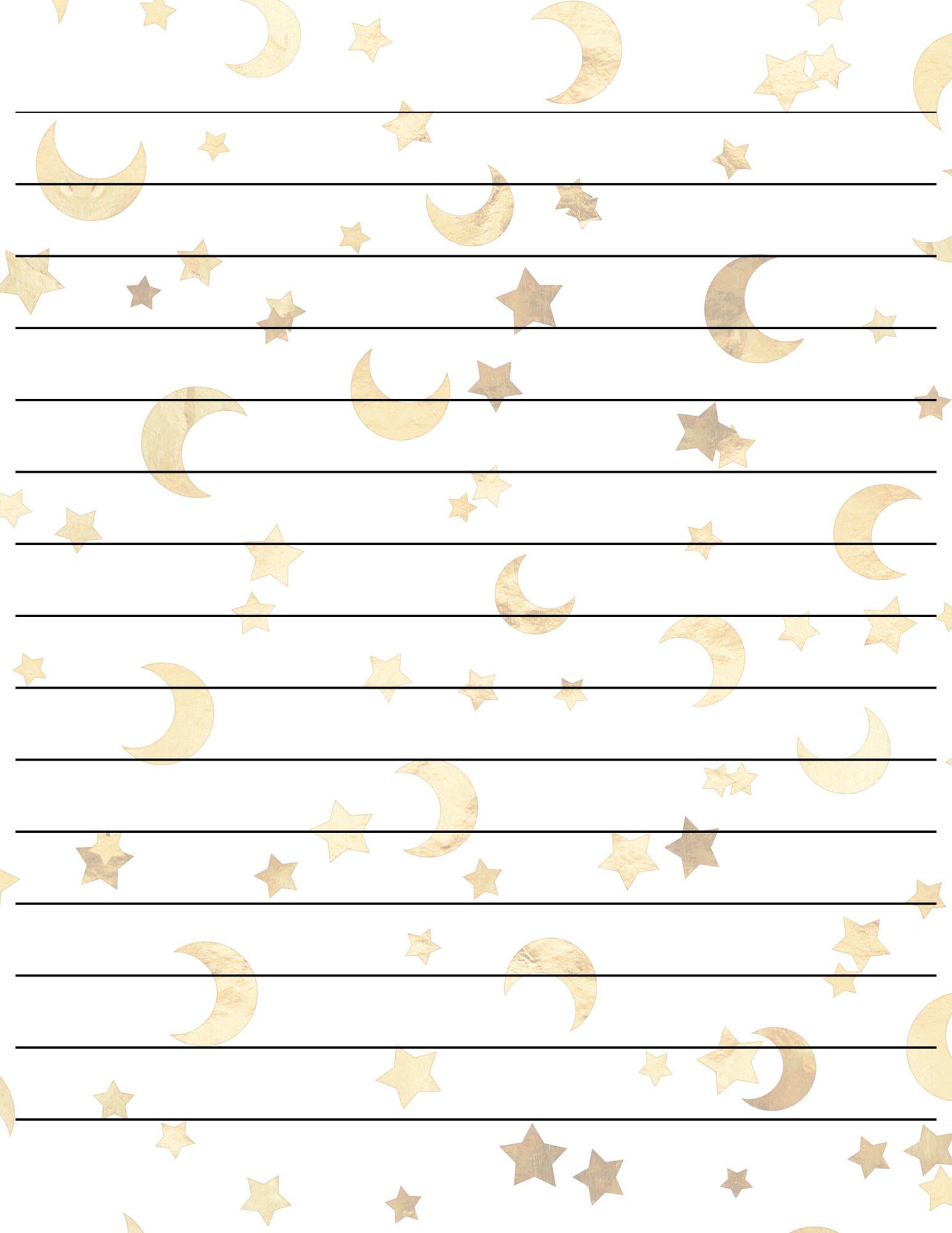 Celestial Moon & Stars Stationary Set (PNG Digital Download) - Etsy